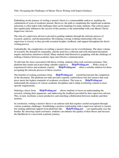 Master Thesis Supervisor Advisor Download Free Pdf Thesis Doctor Of Philosophy