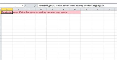 Error Fixed Retrieving Data Wait A Few Seconds And Try To Cut Or Copy Again