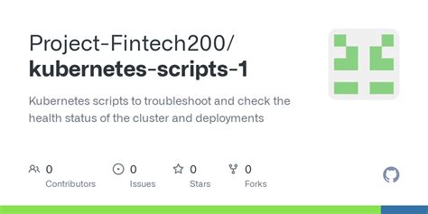Github Project Fintech Kubernetes Scripts Kubernetes Scripts To