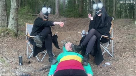 Smoke Break And Shoes Worship In The Forest With My Bestie Yokai Goddess Clips4sale