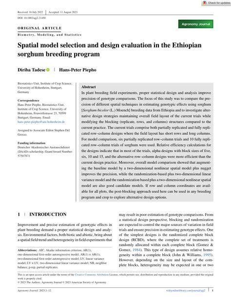 Pdf Spatial Model Selection And Design Evaluation In The Ethiopian