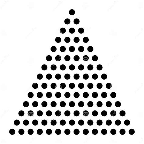 Dotted Triangle Design Element Isolated Vector Spotted Mosaic Arrow Shape Texture Stock