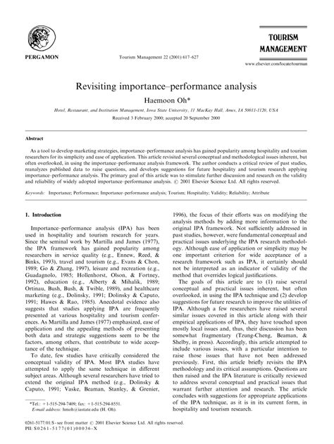 pdf revisiting importance performance analysis