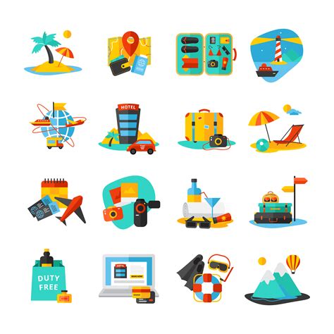 Travel Icon Set 472062 Vector Art At Vecteezy
