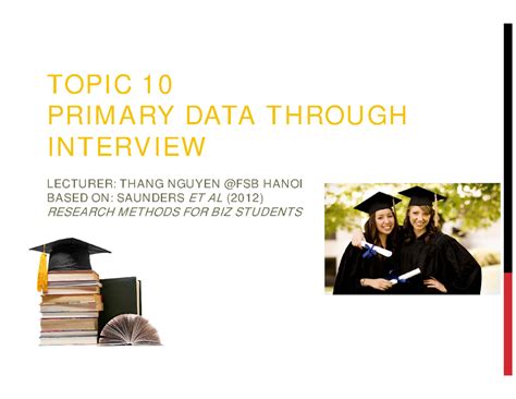 T10 Primary Data Interview Topic 10primary Data