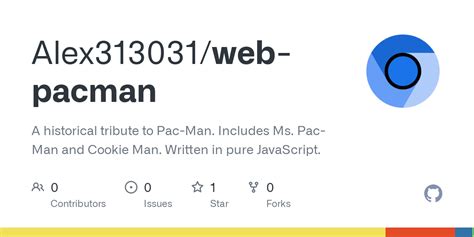 GitHub Alex Web Pacman A Historical Tribute To Pac Man Includes Ms Pac Man And Cookie