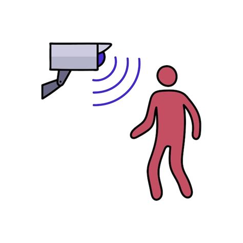 Premium Vector Motion Sensor Hand Drawn Color Vector Illustration