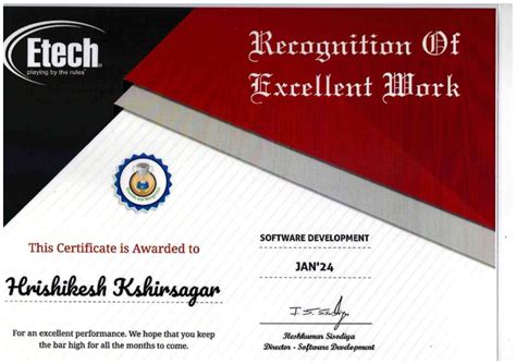 Hrishikesh Kshirsagar On Linkedin Recognition Excellenceaward Etech