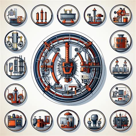 Premium Ai Image Bundle Of Engineering Set Icons