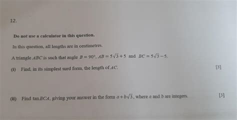 solved do not use a calculator in this question in this