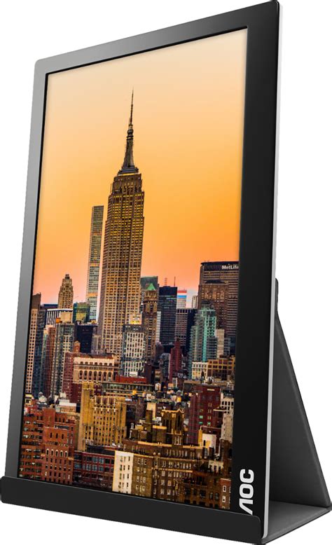 Best Buy AOC I1601C 15 6 LED IPS FHD USB C Portable Monitor Black I1601C