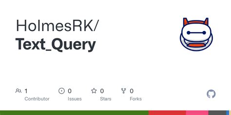 Github Holmesrktextquery