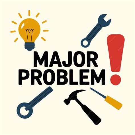 Premium Vector Major Problem 3d Text Written Logo For Problem Solving Banner Printing