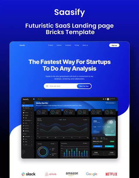 Saasify Saas Landing Page Html Template With Tailwind Css