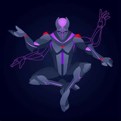 Premium Vector Digital Character Crypto Blockchain Technology Mascot Defi Dao Nft Data