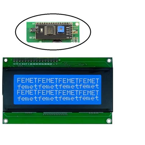 Display Lcd 20x4 Con Interfaccia I²c Femet Sas Di Fedele F