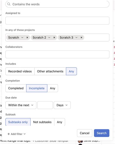 Is There A Way To See List Of All Subtasks In Projects That I Own