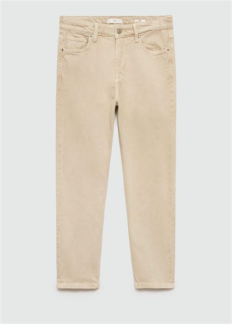 Mango Benc Tapered Cropped Jeans In Charcoal Endource