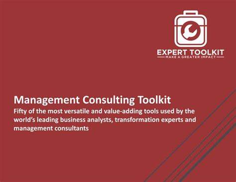 The Management Consulting Toolkit Fifty Of The Most Versatile Anpdf