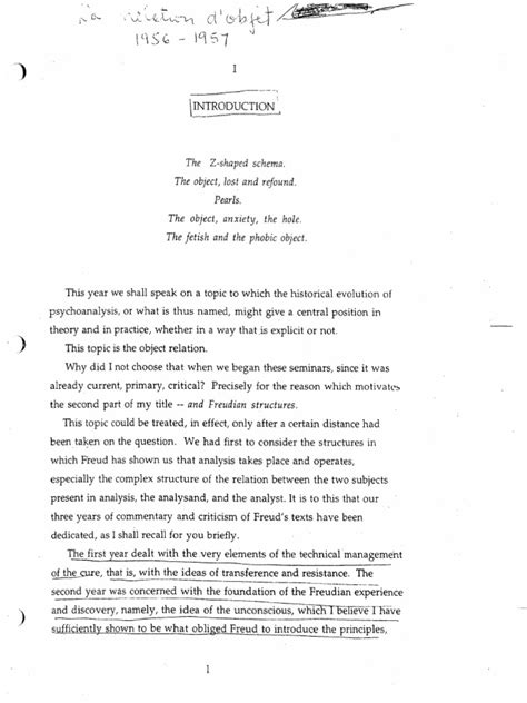 Book 04 1956 1957 The Object Relation Pdf Experience Psychology Book 04 1956 1957 The Object Relation Pdf Experience Psychology