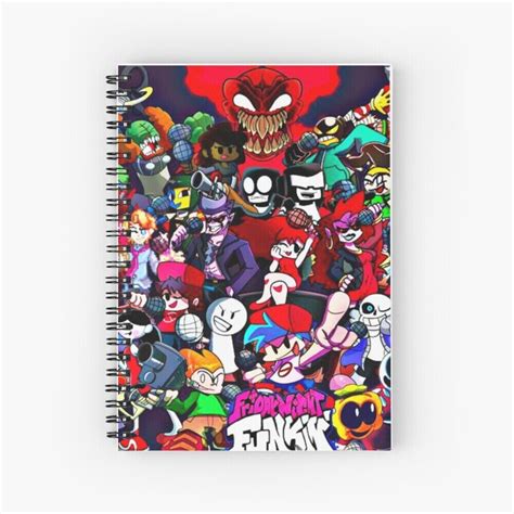 Spiral Notebook Friday Night Funkin Characters Fnf Game A5 120 Pages On Onbuy