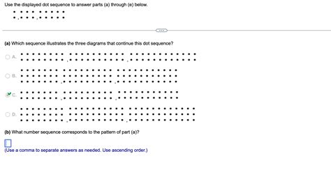 Solved Use The Displayed Dot Sequence To Answer Parts A