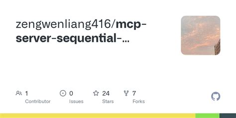 Github Zengwenliang416mcp Server Sequential Thinking