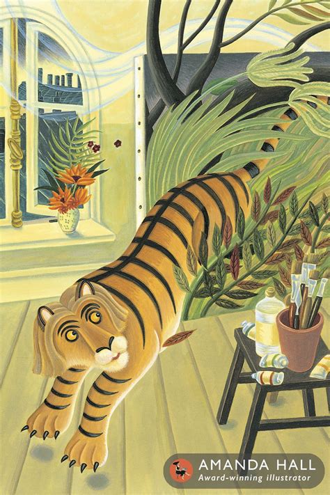 Henri Rousseau Tiger In A Tropical Storm Illustration By Amanda Hall Jungle Art Tiger