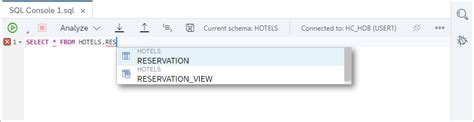 Query With The Sql Console In Sap Hana Database Explorer Sap Tutorials