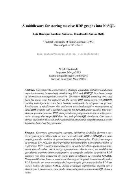 Pdf A Middleware For Storing Massive Rdf Graphs Into Nosql