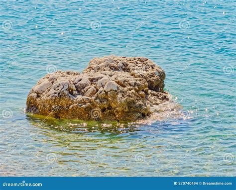 Rock On The Beach Tucepi Croatia Stock Photo Image Of Surface Croatia 270740494