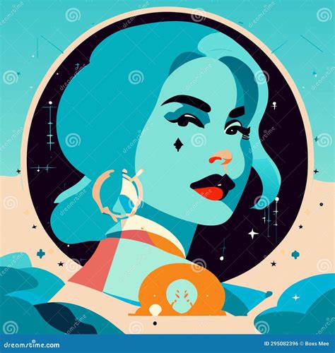vector illustration of a beautiful girl in a swimsuit in the sea