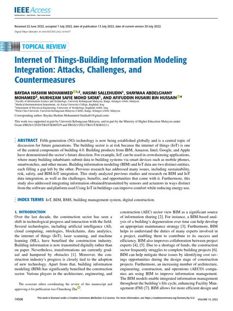 Internetofthings Buildinginformationmodelingintegrationattackschallengesand