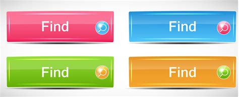 Shiny Rectangle Menu Buttons Vector Illustration Vector Art At Vecteezy