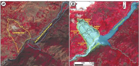 A Pre Event Irs P6 Liss Iv Fcc Image Showing Location Of The Landslide Download Scientific