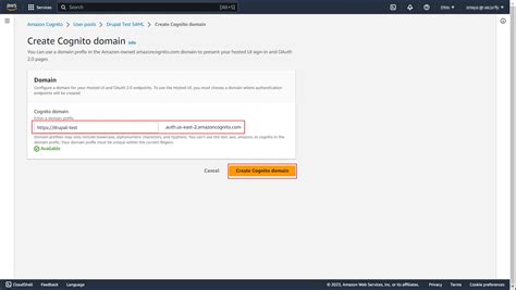 Aws를 Drupal과 통합 Drupal Idp를 사용하여 Aws Cognito Sso 로그인