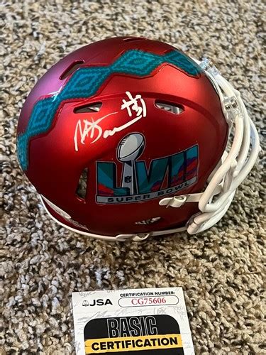 Mike Danna Signed Football Mini Helmet Auto Kansas City Chiefs Super