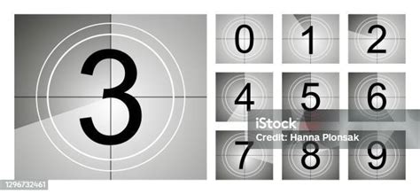 카운트다운 프레임 집합입니다 필름 카운트다운 동영상 타이머 수입니다 복고풍 영화 스트립 빈티지 타이머 수 카운트다운에 대한 스톡 벡터 아트 및 기타 이미지 Istock