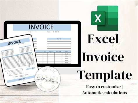 Invoice Template Excel Excel Invoice Template Spreadsheet Invoice Excel Template Invoice