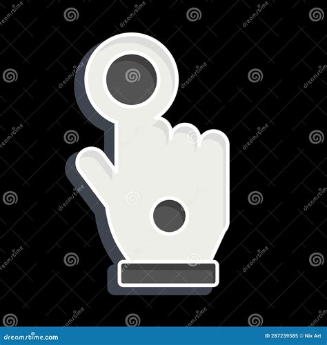 Icon Wired Glove Related To 3d Visualization Symbol Glossy Style Simple Design Editable Stock