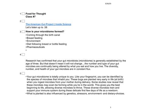 Food For Thought Class 7s Read Only 326 1 Food For Thought Class