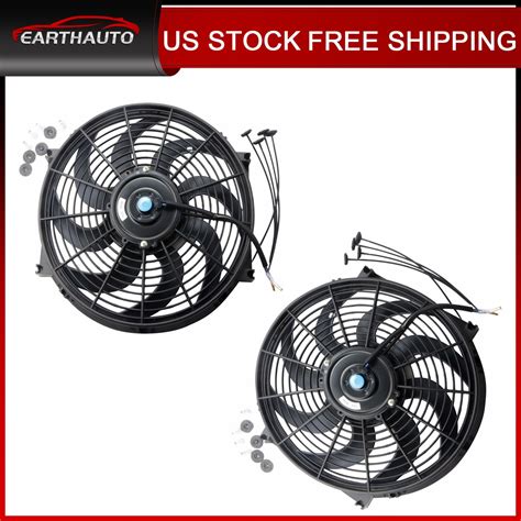 Radiator Fans 2 Pack 14 Inch Slim Electric Cooling Fans 12v High Cfm