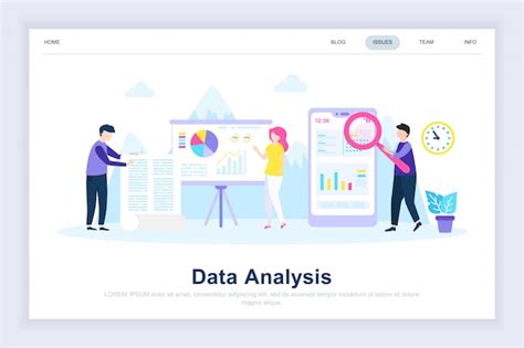 Premium Vector Modern Flat Web Page Design Template Of Data Analysis