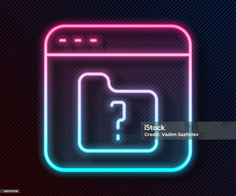 빛나는 네온 라인 파일 검은 색 배경에 격리 된 아이콘누락 벡터 그리움에 대한 스톡 벡터 아트 및 기타 이미지 그리움 다중