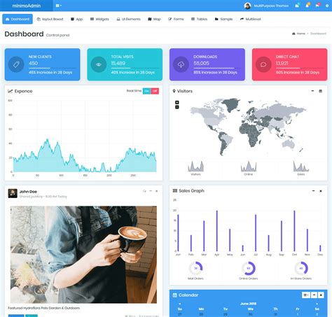 Popular Bootstrap Admin Templates For 2018