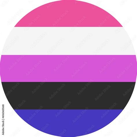 Gender Fluid Round Flag Lgbt Community Symbol Flag Of Sexual