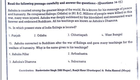 Read The Following Passage Carefully And Answer The Questions Question
