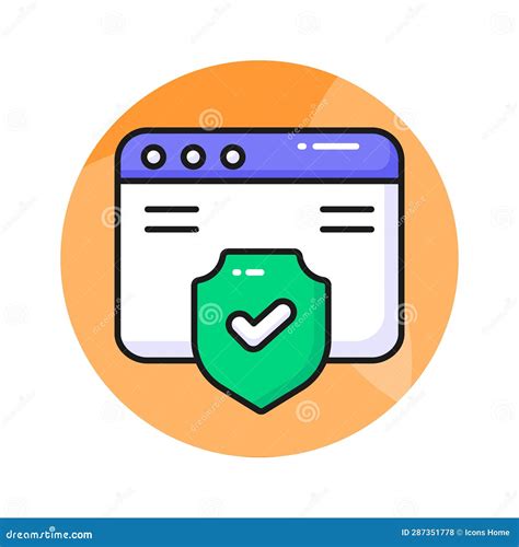 Web Browser Protection Secure Website Vector Design Secure Shield With Webpage Stock Vector
