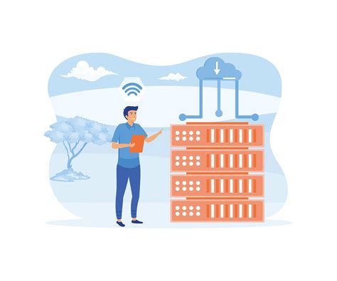 Web Hosting Concept Concept Of Cloud Computing Online Database