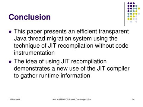 Ppt A New Transpant Java Thread Migration System Using Just In Time Recompilation Powerpoint